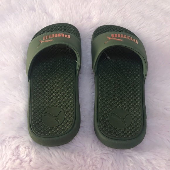 Puma | Shoes | Puma Green Slide | Poshmark